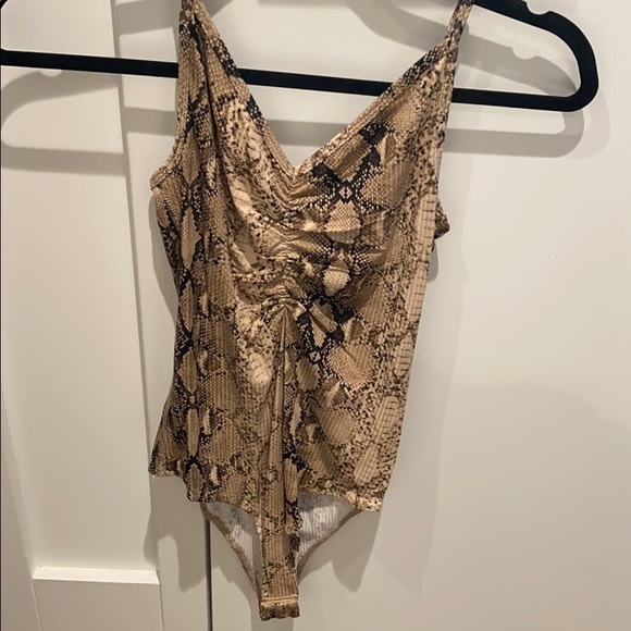 Olivaceous | Tops | Nwt Olivaceous Snakeskin Bodysuit | Poshmark